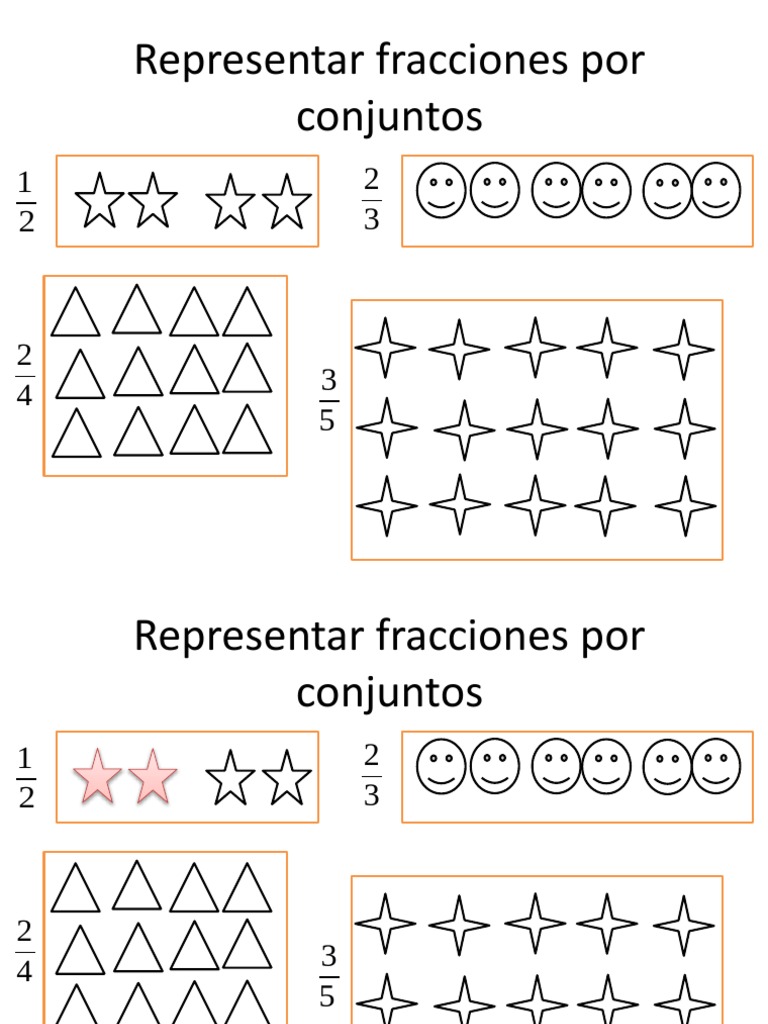 Representación de Fracciones en Conjuntos | PDF
