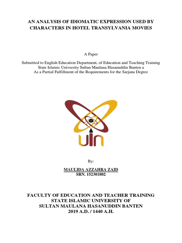 An Analysis of Idiomatic Expression Used by Characters in Hotel ...