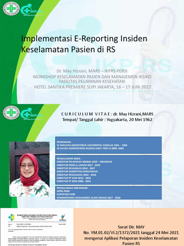 Implementasi E-Reporting IKP di RS | PDF