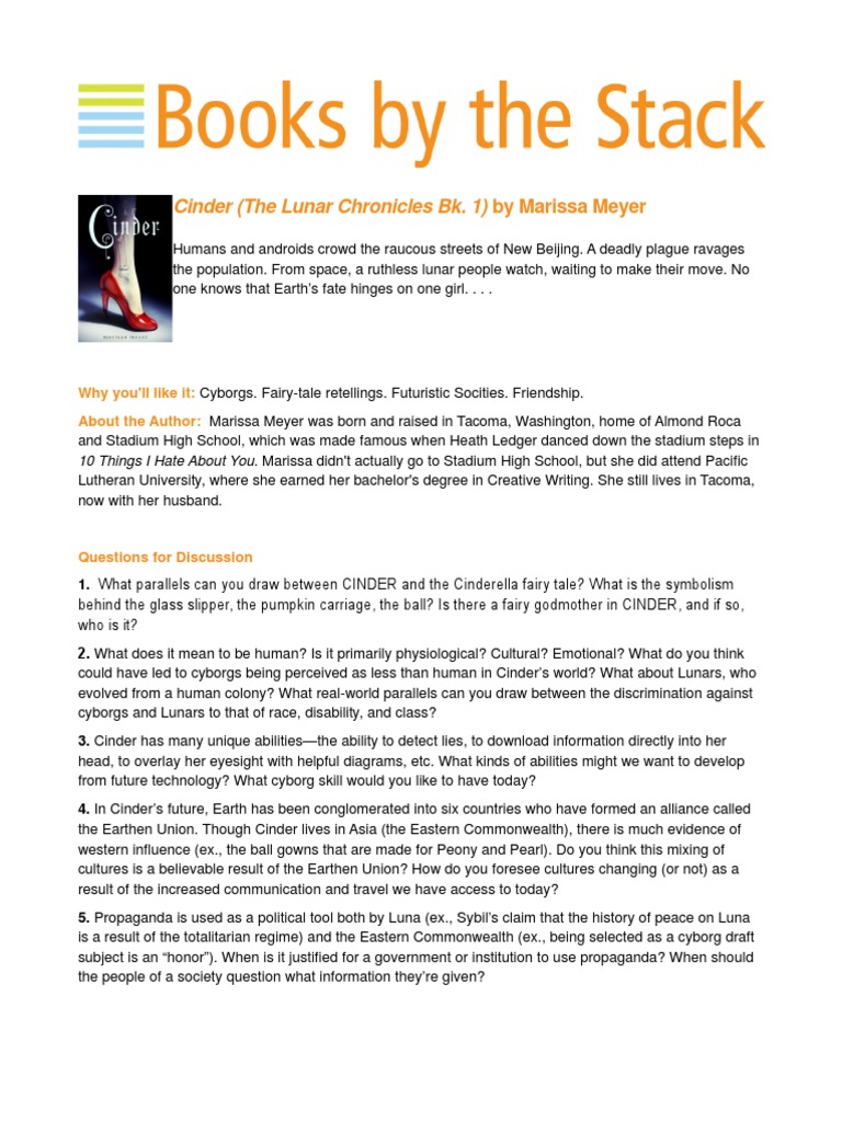 Cinder (The Lunar Chronicles Bk. 1) by Marissa Meyer: Why You'll Like ...