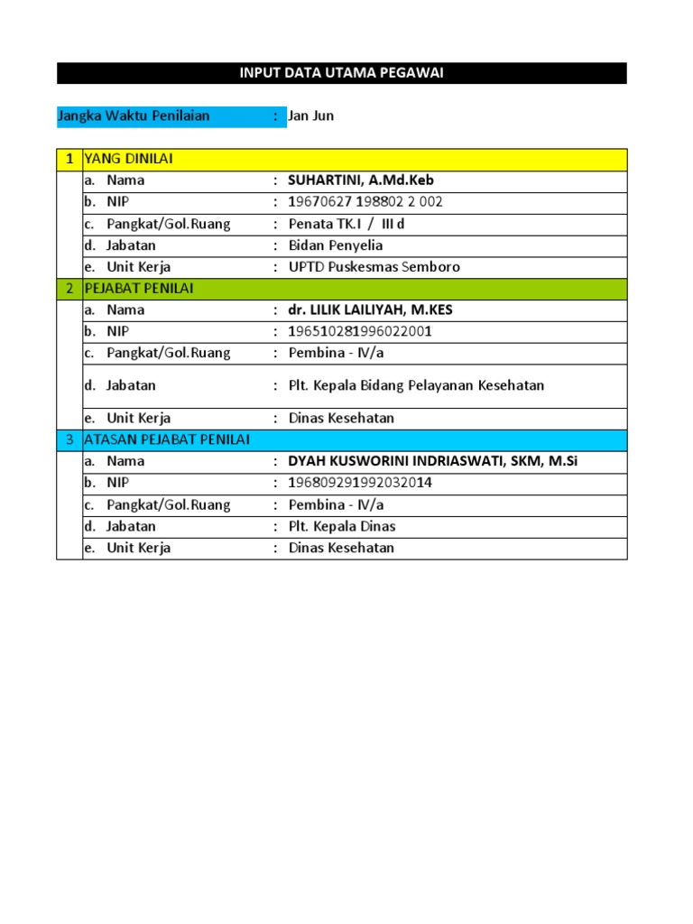 SKP Fungsional Bu Hartini | PDF