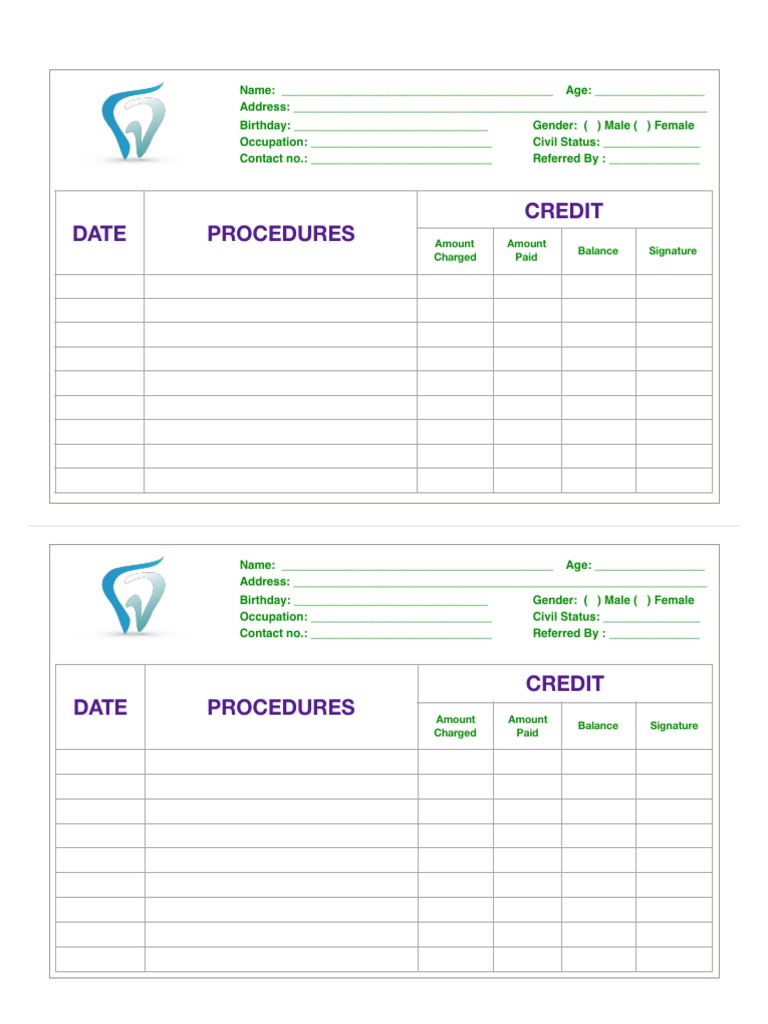 Patient's Chart Front | PDF