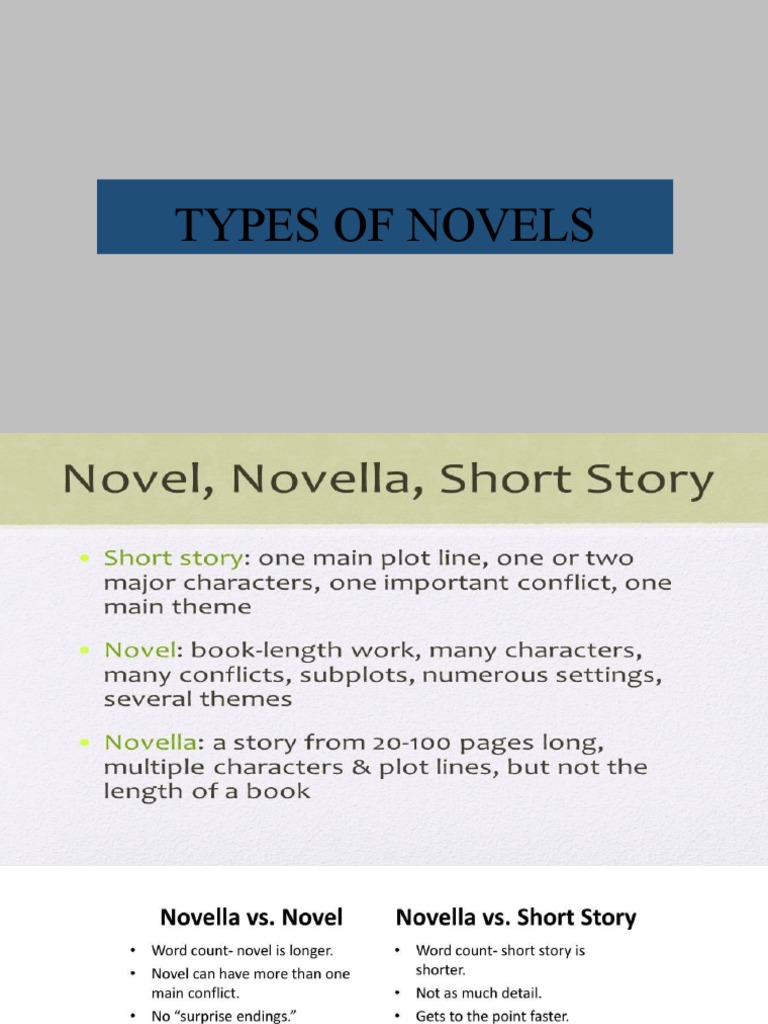 types of novels | PDF