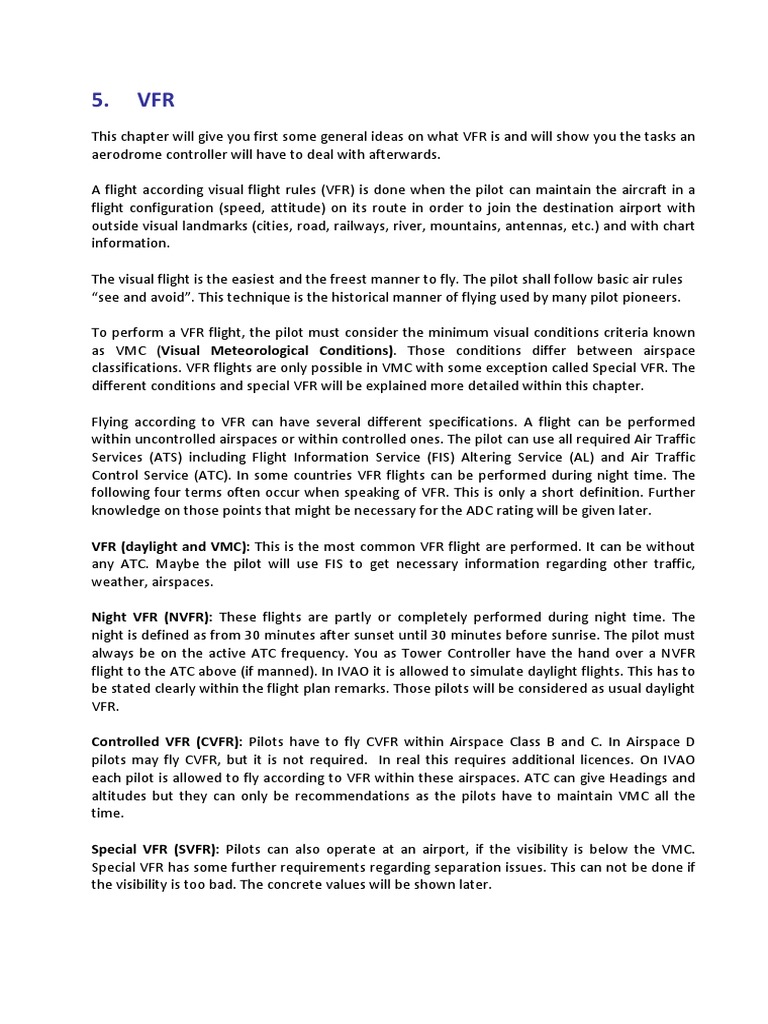 ADC Book Chapter 05 | PDF | Visual Flight Rules | Instrument Flight Rules