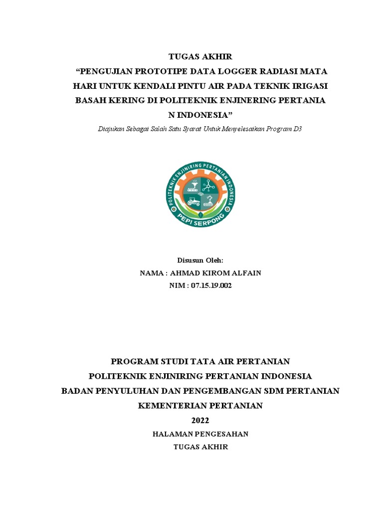 Draft Ta - Ahmad Kirom - Tap (Recovered) | PDF | Sains & Matematika