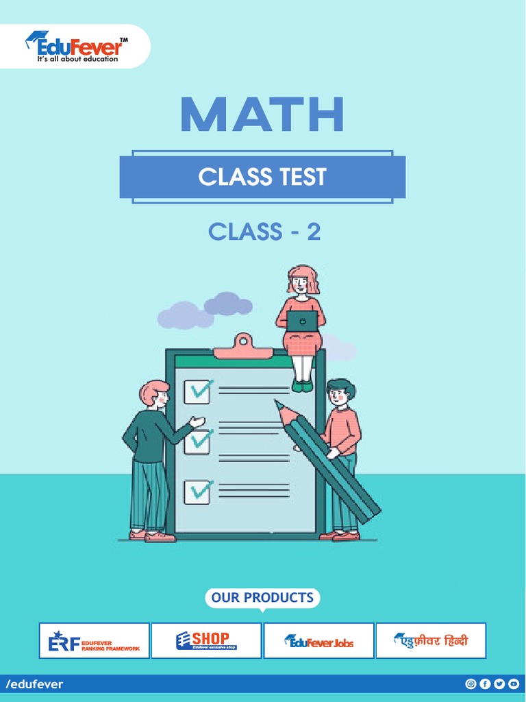 Class 2 Math Class Test | PDF | Worksheet