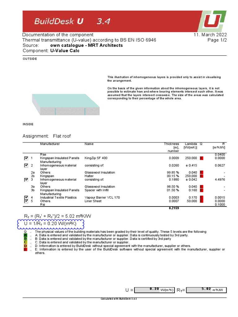 U-Value Calc | PDF | Architectural Design | Architecture