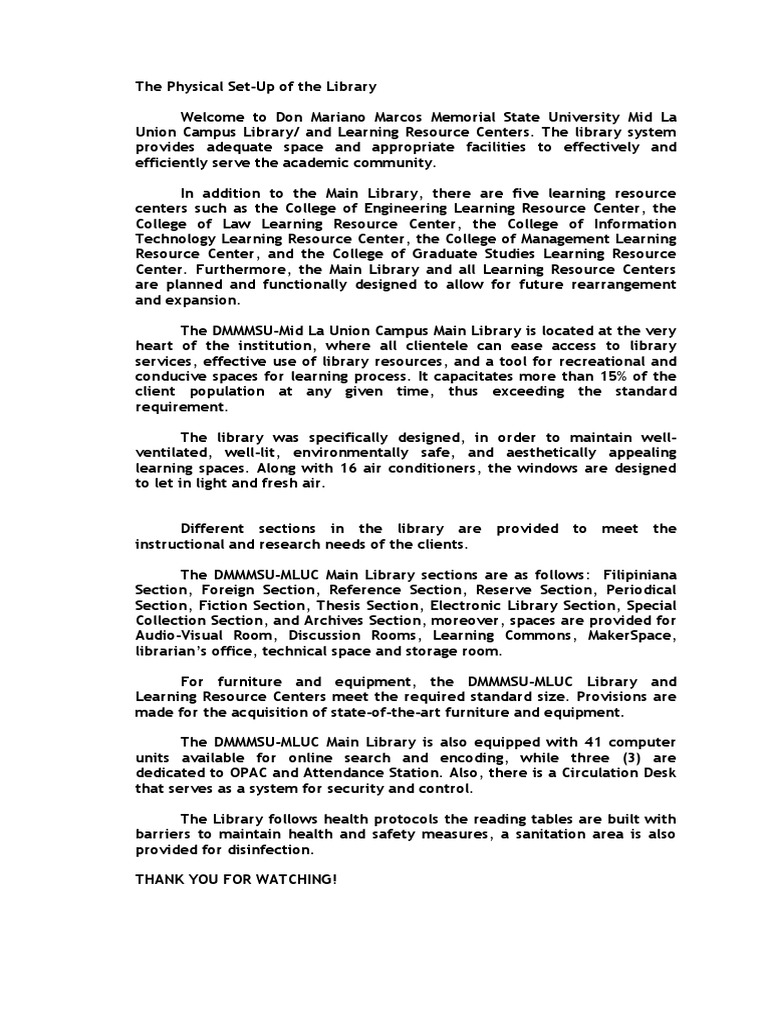 Script-For-Library-Tour. 7.13.22 | PDF | Libraries | Computing