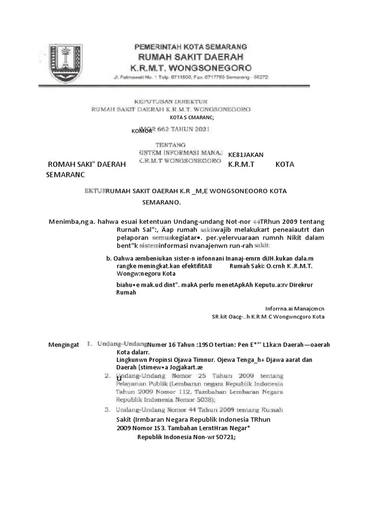 Contoh SK Simrs | PDF