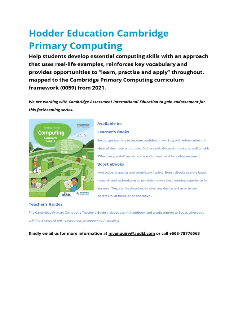 Hodder Education Cambridge Primary Computing | PDF
