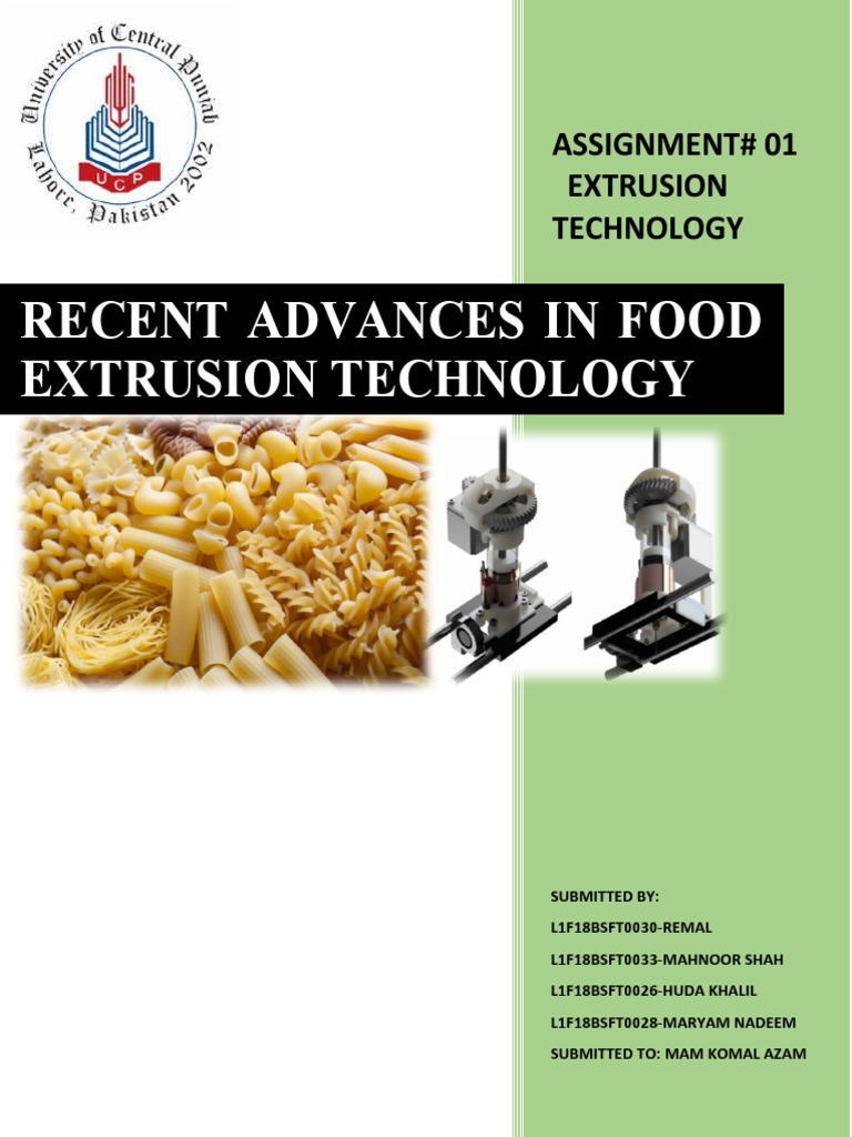Recent Advances in Extrusion Technology. | PDF | Extrusion | Foods
