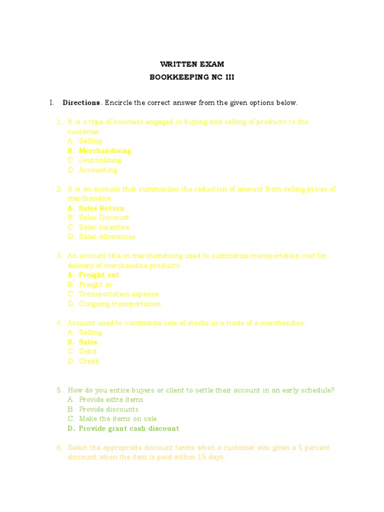 7-Written-Exam | PDF | Debits And Credits | Expense