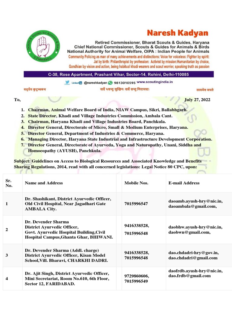 Legal Notice 80 CPC: Guidelines On Access To Biological Resources and ...