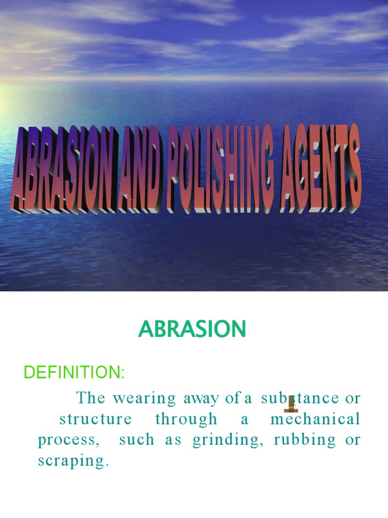 Abrasion & Polishing Agents | PDF | Abrasive | Aluminium Oxide