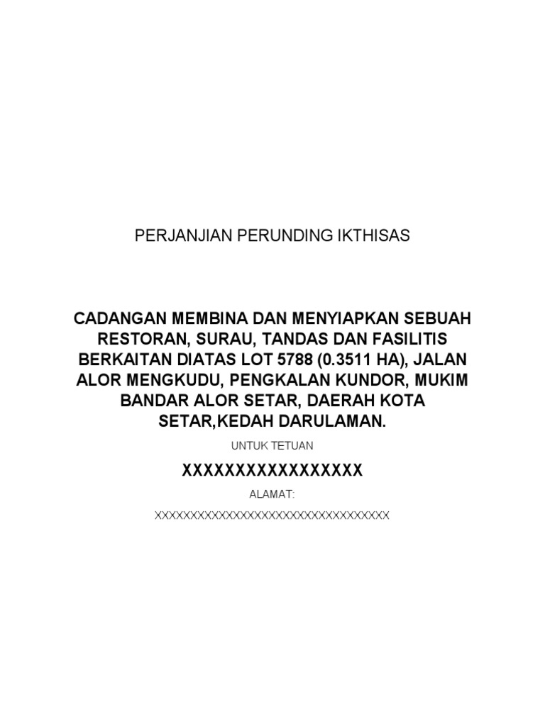 Perjanjian Perunding | PDF