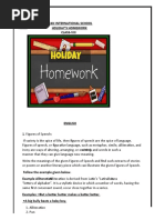 Class 5 Holidays Homework (2022-23) | PDF | Homework | Learning