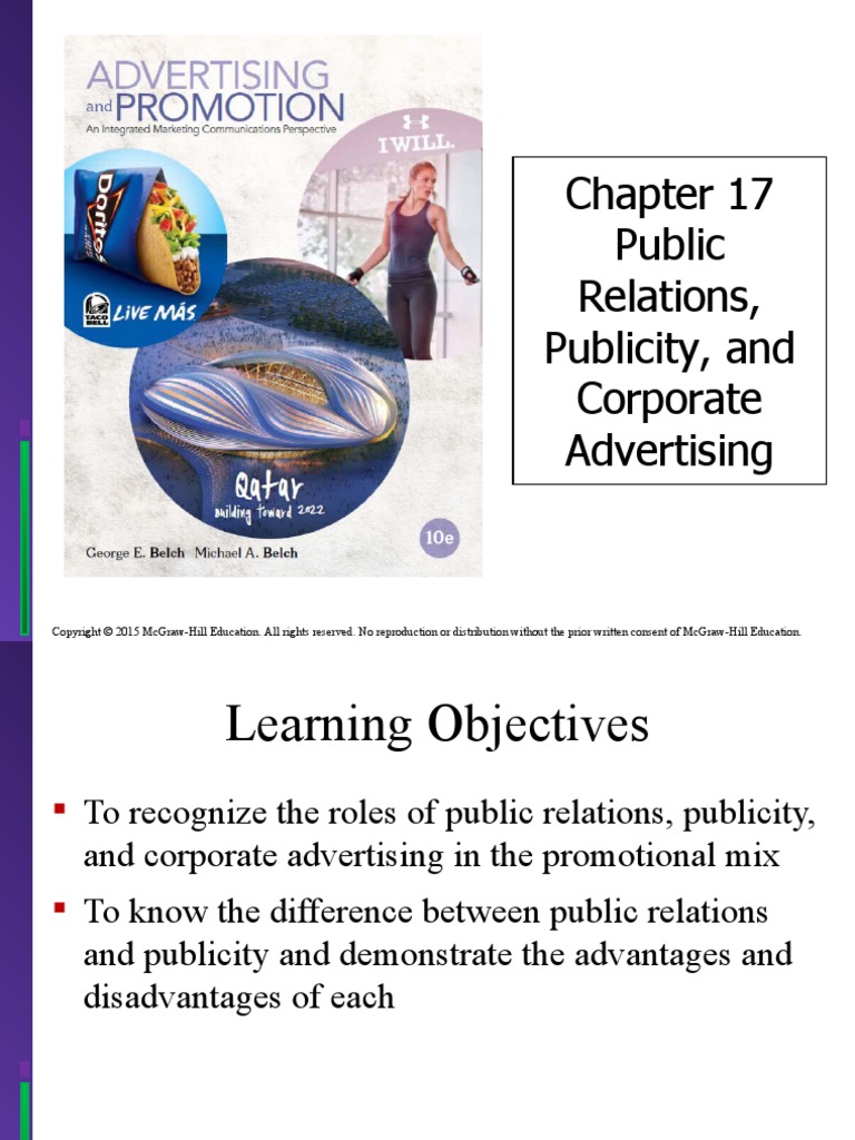 Public Relations, Publicity, and Corporate Advertising | PDF | Public ...