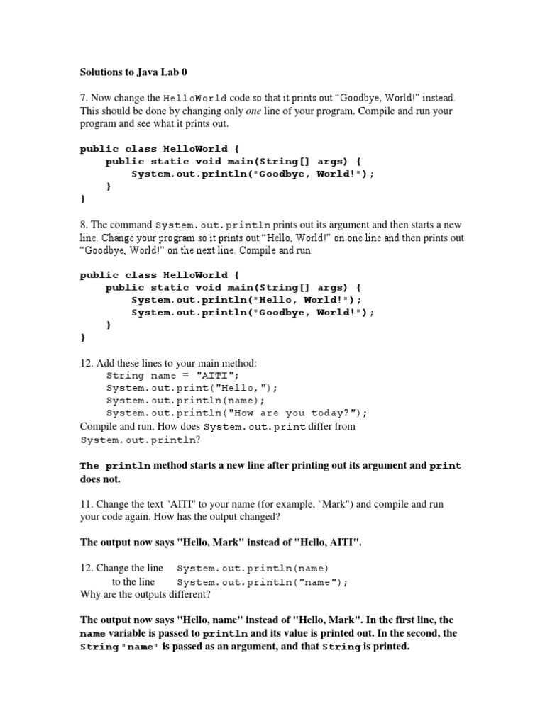 Java Soultion Manuall Pdf Method Computer Programming Class Computer Programming