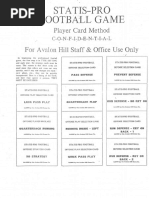 Football Defensive Stat Sheet | PDF