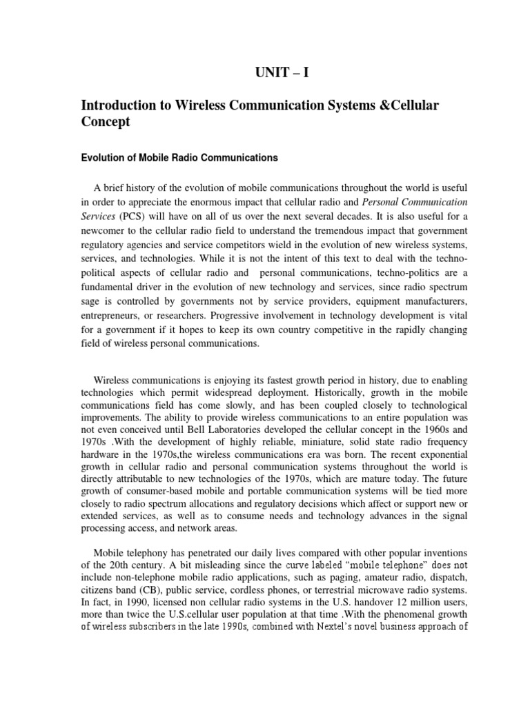 IWCC UNIT_1 | PDF | Duplex (Telecommunications) | 3 G