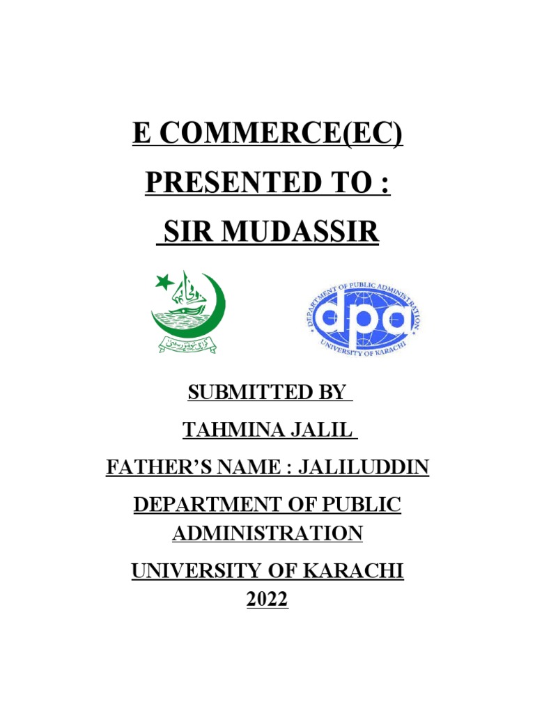 E-Commerce Presentation: An overview of e-commerce concepts and Facebook Blueprint training ...