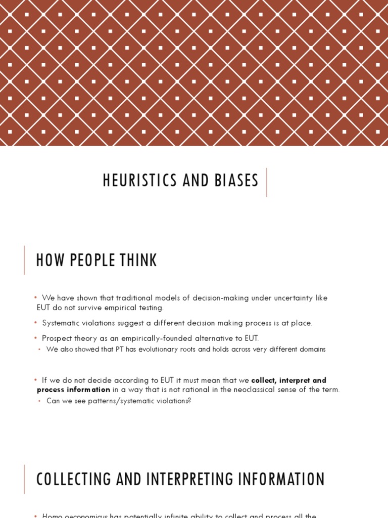 03 Heuristics and Biases | PDF | Decision Making | Heuristic