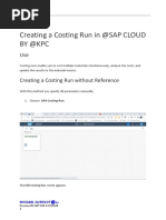 SAP CK40N Costing Run Guide | PDF | Icon (Computing) | Button (Computing)