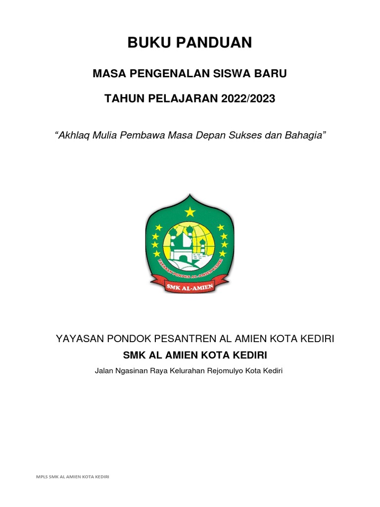 BUKU PANDUAN MPLS (Pegangan Siswa) | PDF
