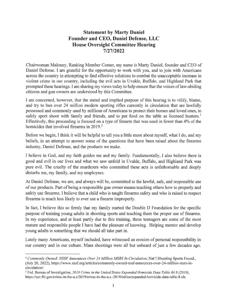 Daniel Testimony | PDF