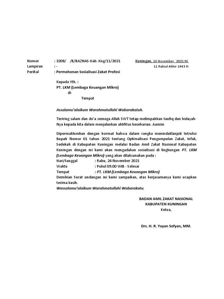 Surat Undangan PT LKM | PDF