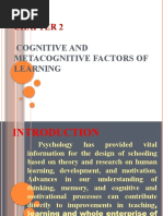 Cognitive and Metacognitive Factors in Learning | PDF | Metacognition | Learning