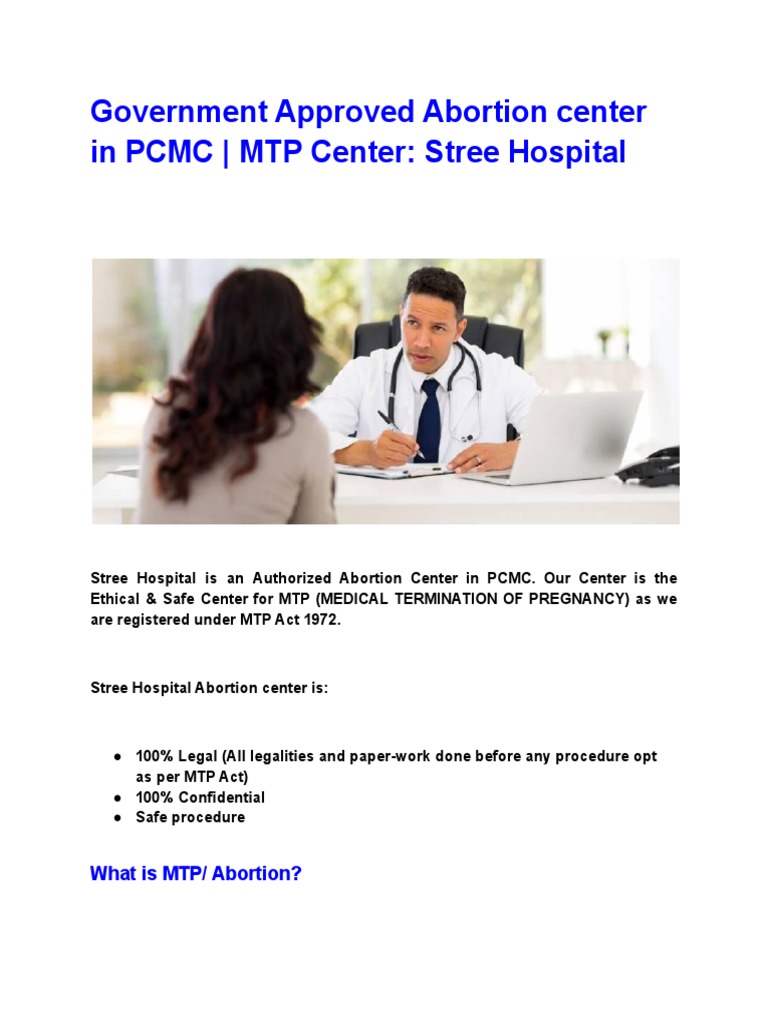Government Approved Abortion Center in PCMC - MTP Center: Stree Hospital | PDF