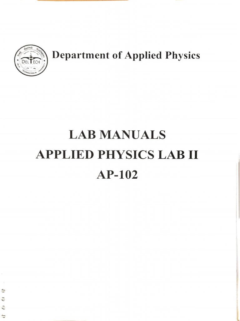 Lab Manuals Ap102 | PDF