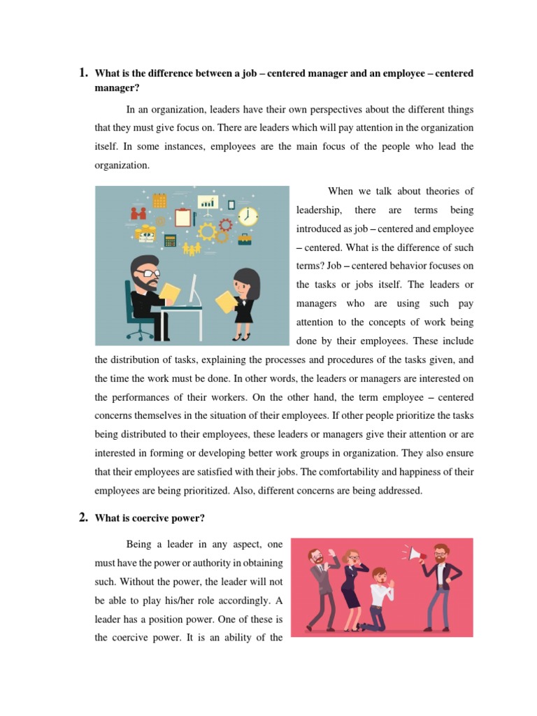What Is The Difference Between A Job - Centered Manager and An Employee ...