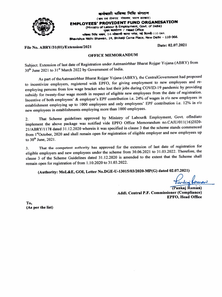 ABRY Scheme Guidelines Amended On 02 07 2021 | PDF | Employment | Economies