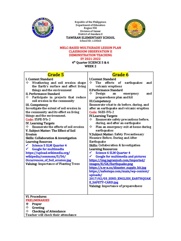 Preparing Students for Natural Disasters: A Multigrade Lesson on Soil ...