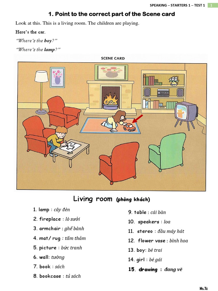 Starters 1 - Speaking Test 1 | PDF