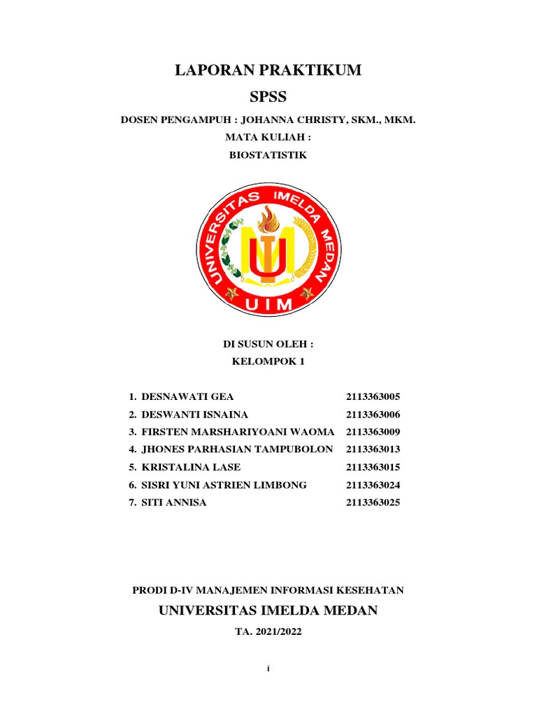 Laporan Praktikum SPSS Biostatistik | PDF | Karier & Perkembangan | Sains & Matematika