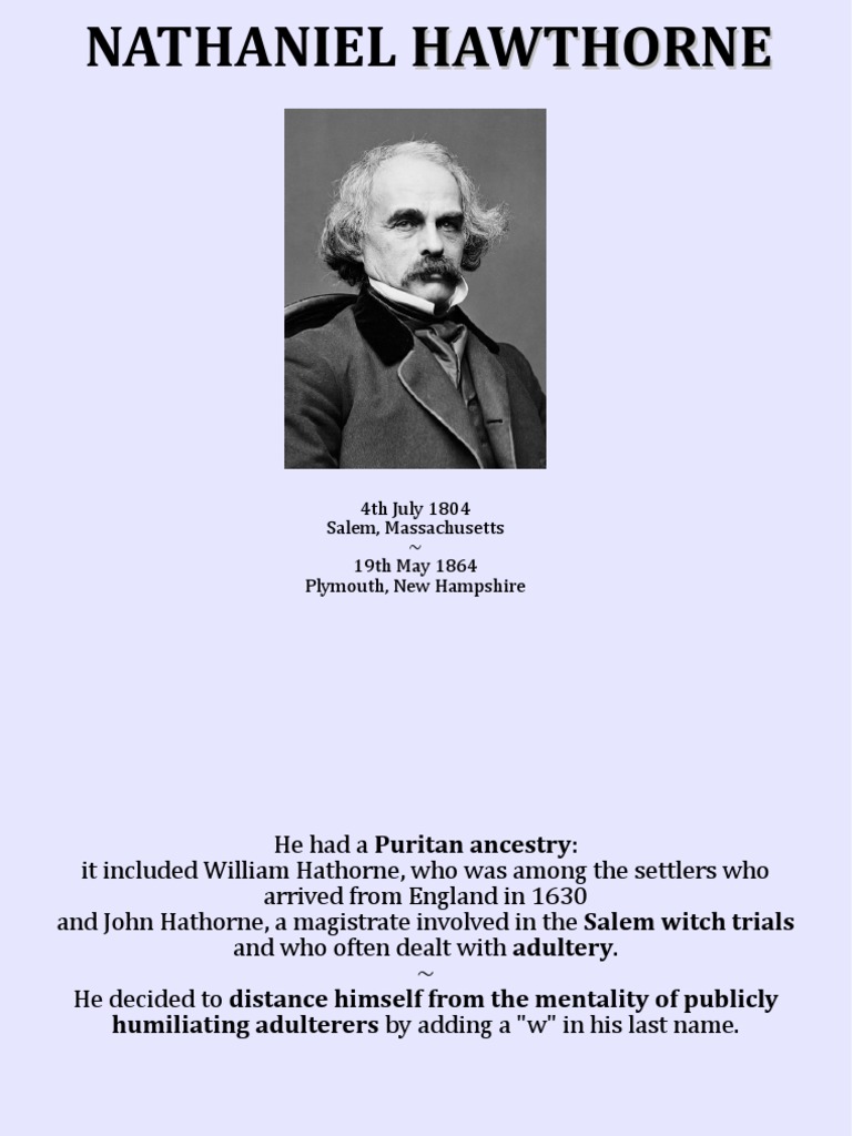 Nathaniel Hawthorne - Biography. | PDF | Nathaniel Hawthorne | The ...