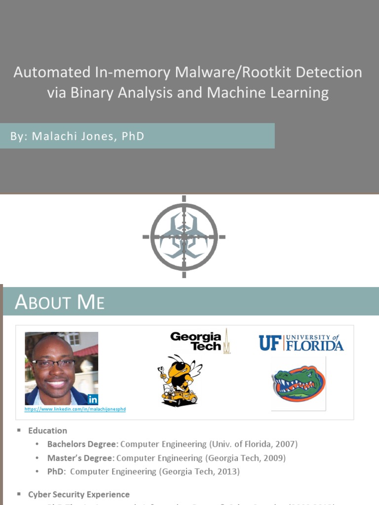 Automated in Memory Malware Rootkit Detection Via Binary Analysis and Machine Learning (Slides ...