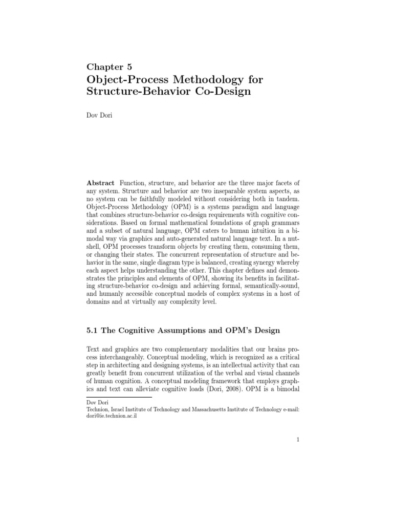Chapter 5-Object-Process Methodology For Structure-Behavior Co-Design ...