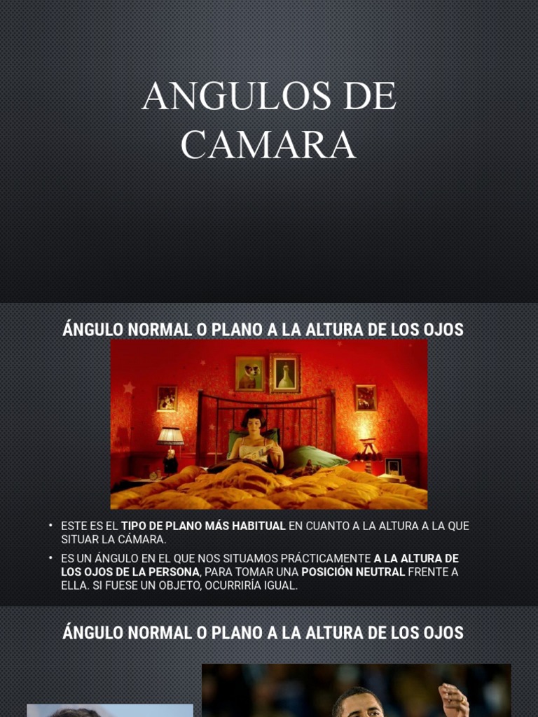 Tipos y Angulaciones de Cámara en Cine | PDF