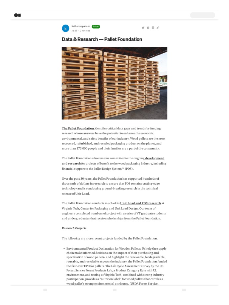 Data & Research - Pallet Foundation | PDF | Pallet | Recycling