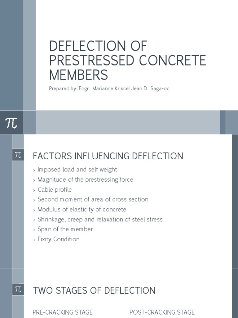Deflection Analysis of Prestressed Concrete | PDF