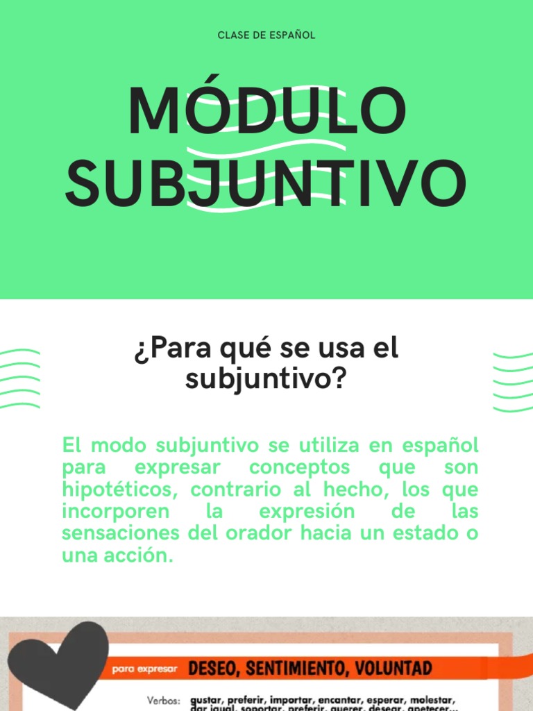 Uso del Subjuntivo en Español | PDF | Lingüística