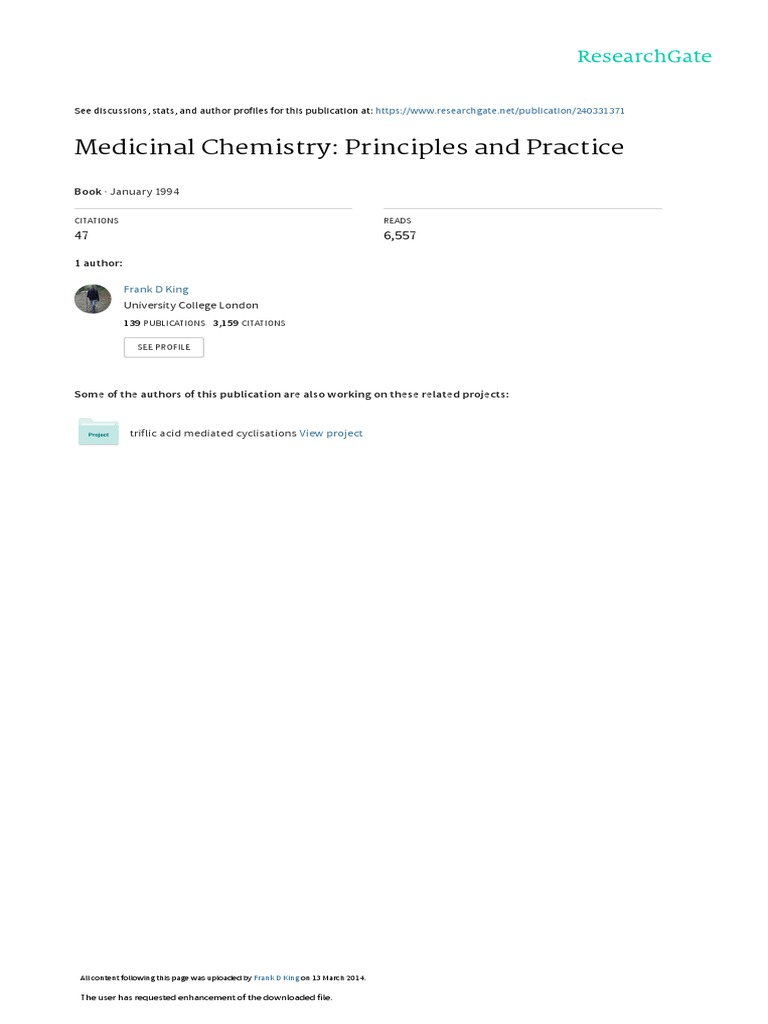 Medicinal Chemistry: Core Principles | PDF | Enzyme Inhibitor ...