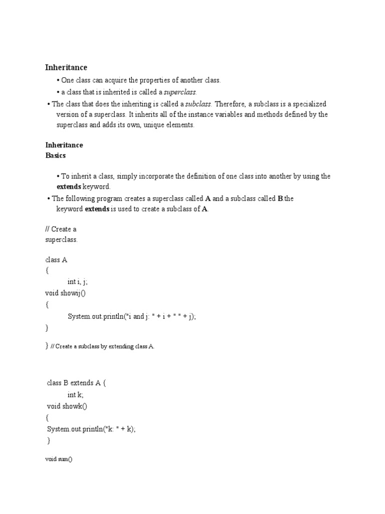Inheritance Pdf Class Computer Programming Inheritance Object Oriented Programming
