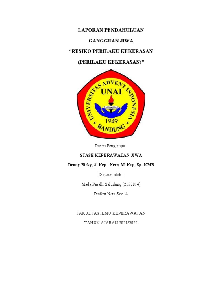 LP1 Mada-ResikoPerilakuKekerasan | PDF