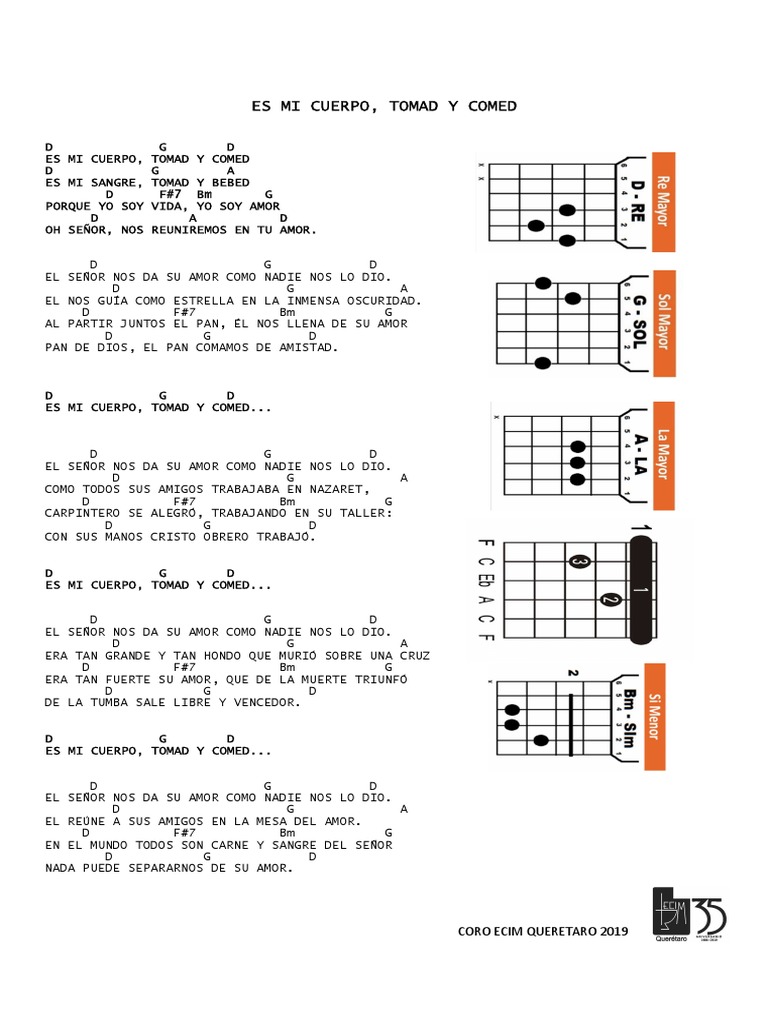 Es Mi Cuerpo Tomad y Comed (Re) | PDF