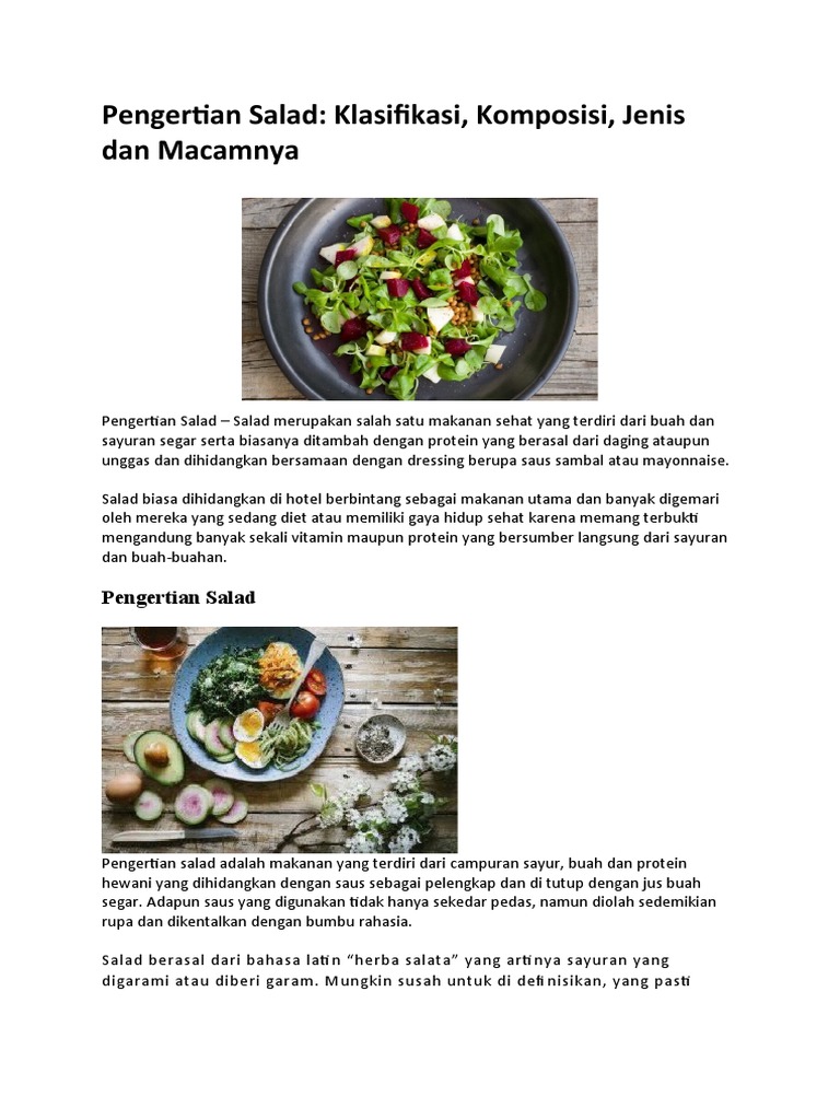 Pengertian Salad | PDF
